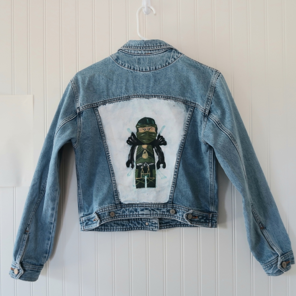 Lego Ninjago Handpainted Gap Denim Jean Jacket Women'… - Gem